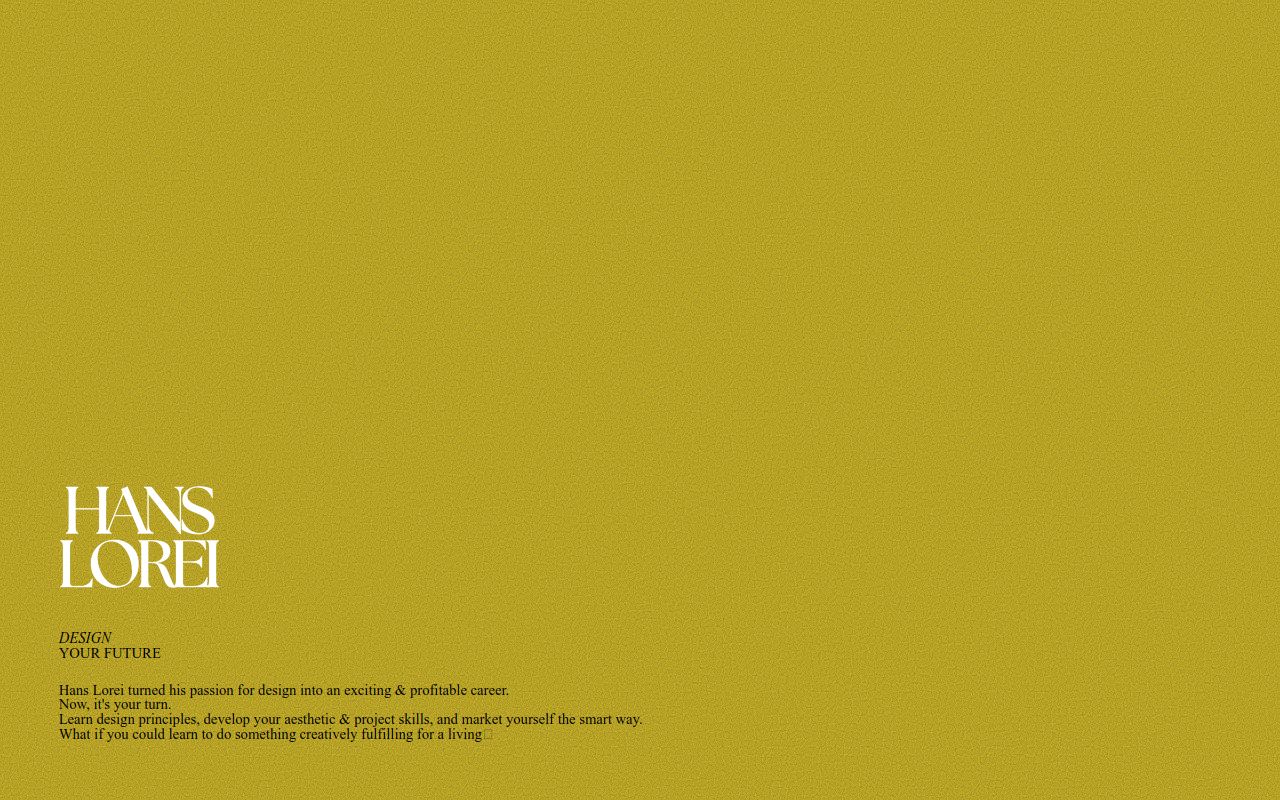 Hans Lorei - Design Your Future